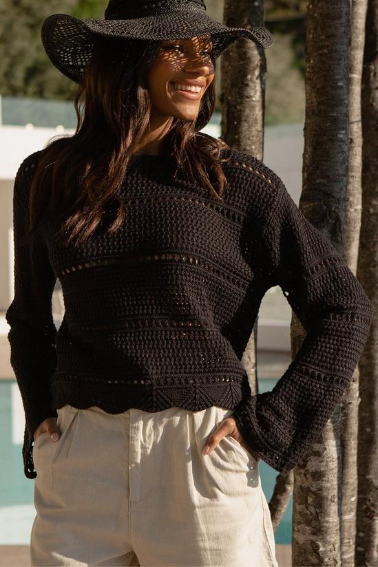 Jumpers And Cardigans Melbourne Pointelle Crochet Jumper Threadbare